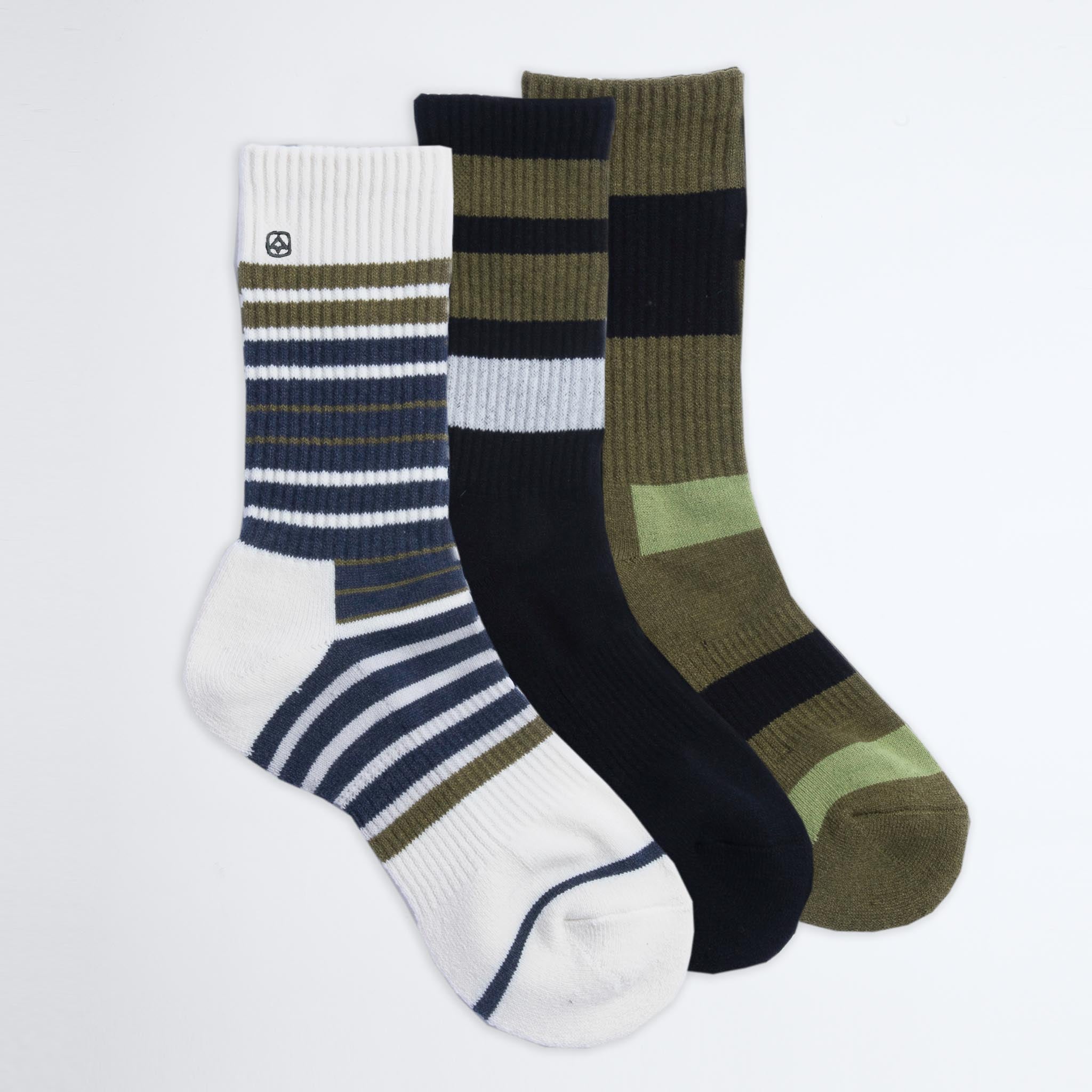 The Everyday Crew Sock Three Pack – Coal Headwear